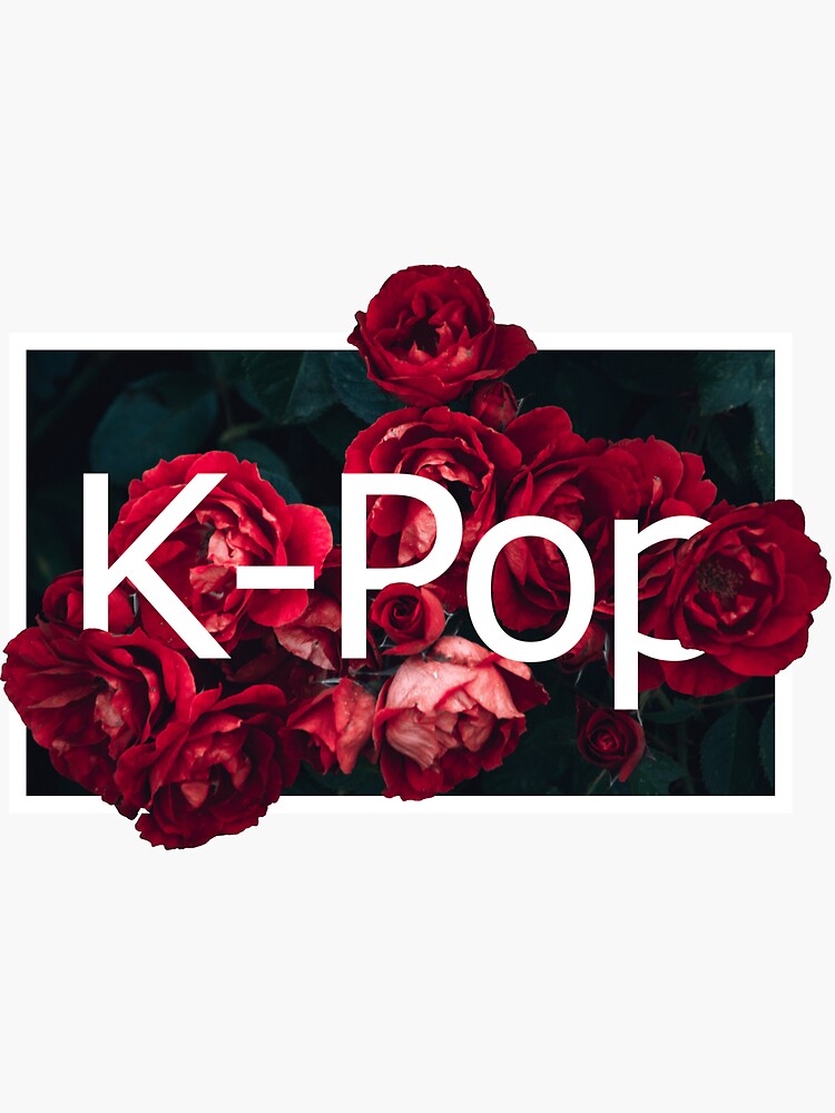 "K-pop flower frame" Sticker for Sale by marcelapaz7 | Redbubble