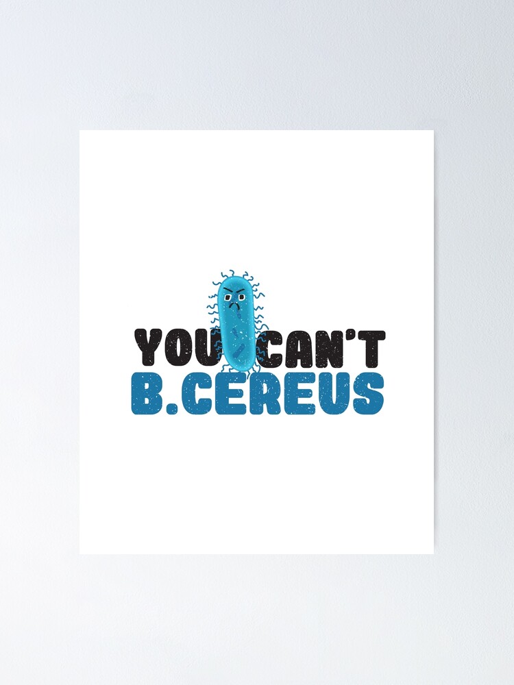 "You Can’t B.Cereus - A cute blue sticker decal B.Cereus Bacteria For ...