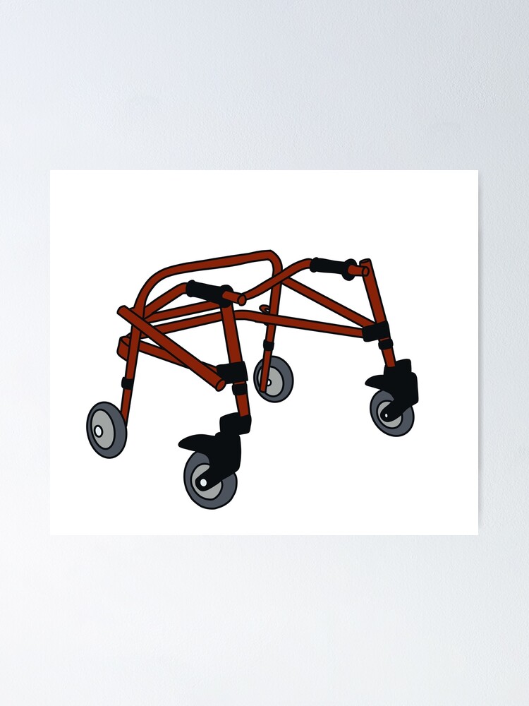 "Red Pediatric Posterior Walker" Poster for Sale by eneville1015 ...
