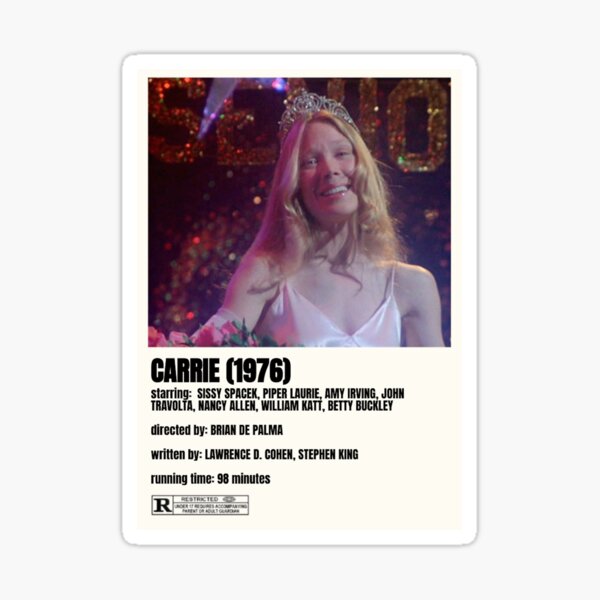 "Carrie Movie" Sticker for Sale by rachwoz14 | Redbubble