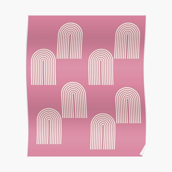 "Boho Pink Line Art" Poster for Sale by brookemiller801 | Redbubble