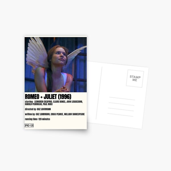 "Romeo and Juliet 1996 Movie" Postcard for Sale by Rachel Grace | Redbubble