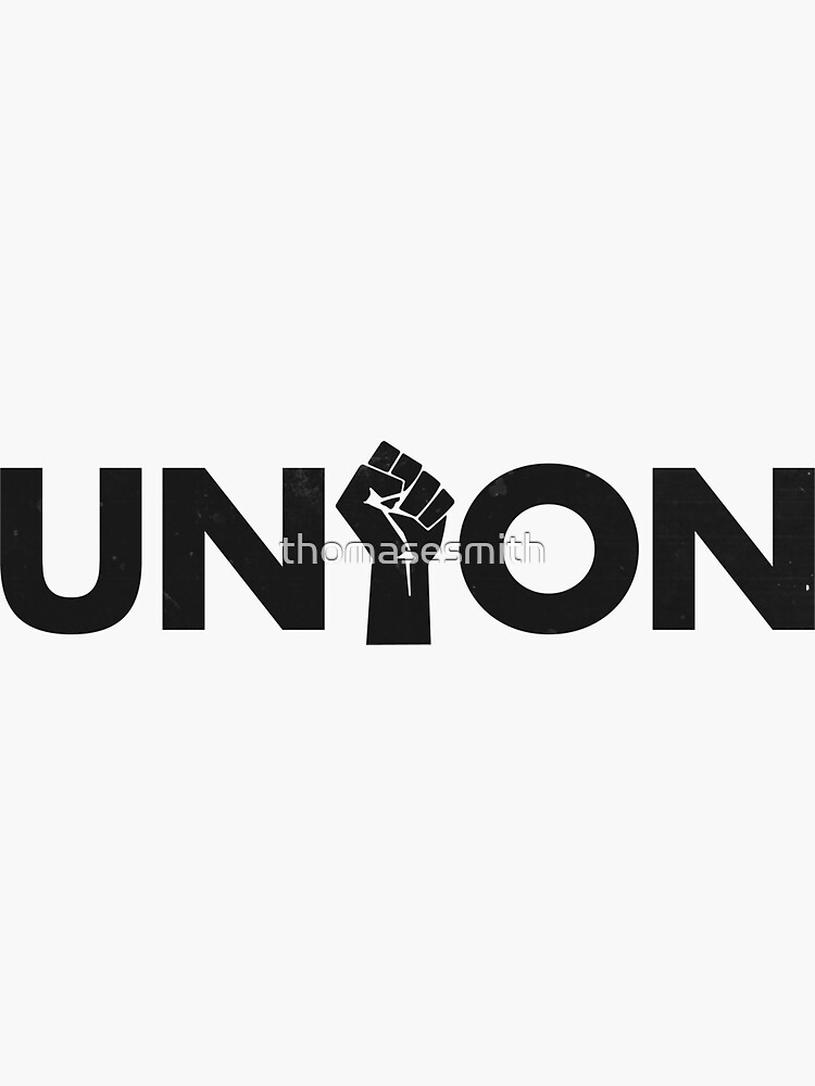 "Work Union!" Sticker for Sale by thomasesmith | Redbubble