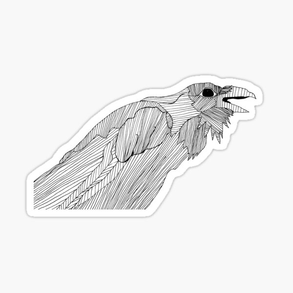 "THE RAVEN" Sticker for Sale by Emm-Wolfe | Redbubble