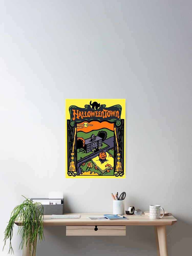 "Halloween Town Book" Poster for Sale by airbearornelas | Redbubble
