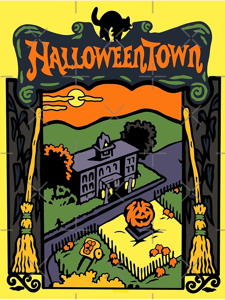 "Halloween Town Book" Poster for Sale by airbearornelas | Redbubble