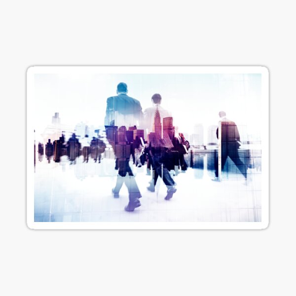 "Blurred scene of crowded " Sticker by oliveira26 | Redbubble