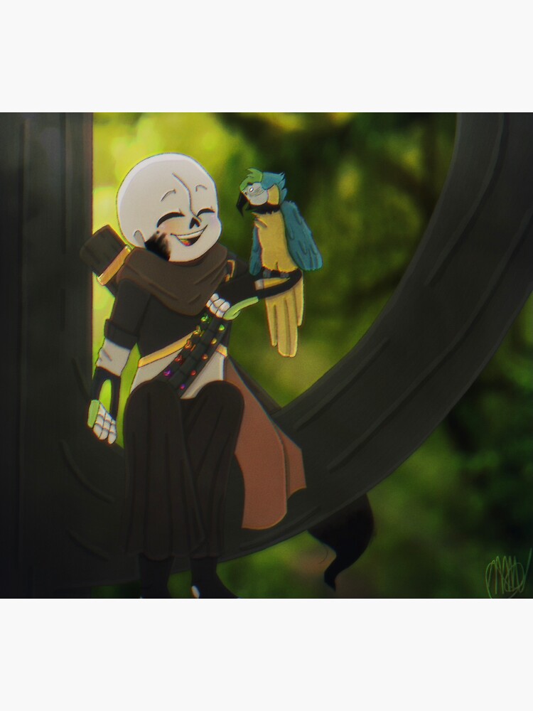 "Ink Sans Bird Friend!! " Sticker by MisfitMeraki | Redbubble