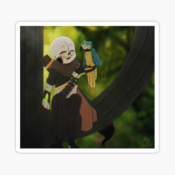 "Ink Sans Bird Friend!! " Sticker by MisfitMeraki | Redbubble