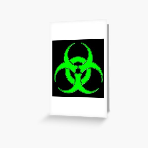 "Neon Green Biohazard Sign" Greeting Card for Sale by sciencenotes ...