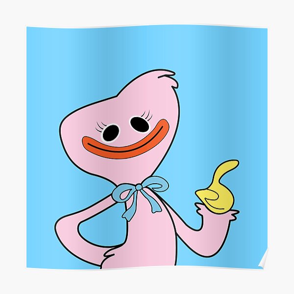 Póster «Huggy Wuggy Cartoon Pink Female - Poppy Playtime» de Cartoon ...