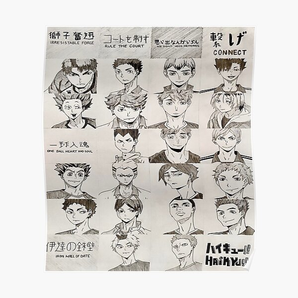"HAIKYUU RIVALS" Poster for Sale by kazartsy | Redbubble