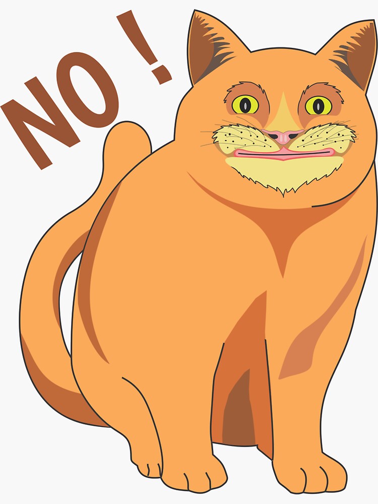 "Cat Says No" Sticker for Sale by Legimint | Redbubble