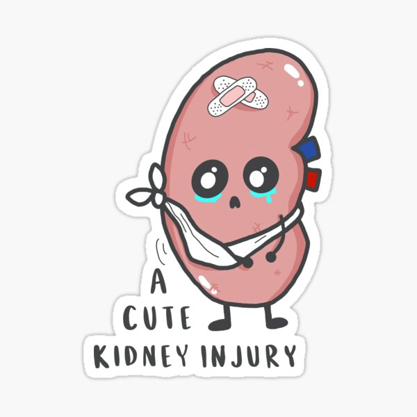 "A Cute Kidney Injury" Sticker for Sale by spartan-54 | Redbubble