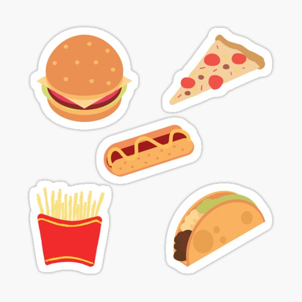 "Fast Food Variety Pack" Sticker for Sale by GeKrayr | Redbubble