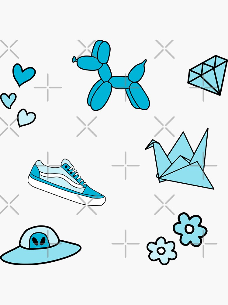 "Blue aesthetics sticker pack" Sticker for Sale by Itika20 | Redbubble