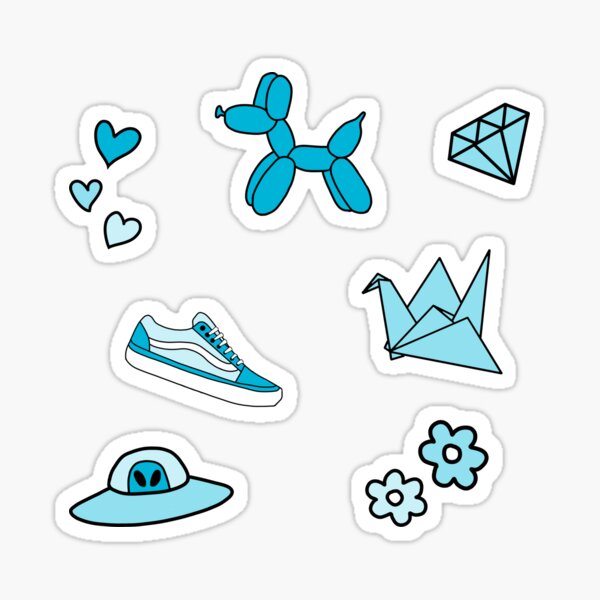 "Blue aesthetics sticker pack" Sticker for Sale by Itika20 | Redbubble