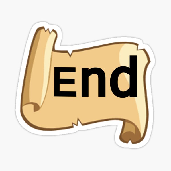 "End" Sticker by khaledjmal | Redbubble