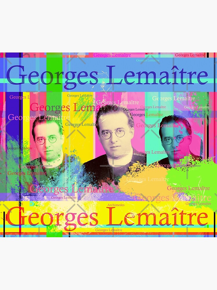 Lámina artística «Retrato de Georges Lemaitre, collage colorido ...
