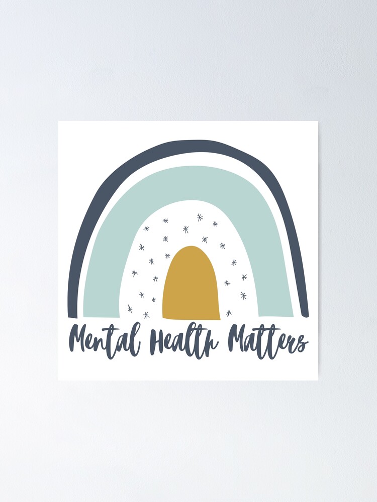 "Mental Health Matters, You Matter, Boho Rainbow, Counselor ...