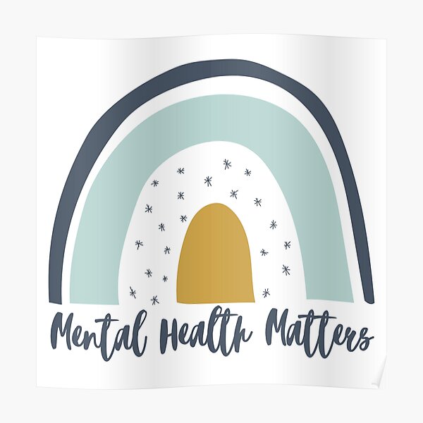 "Mental Health Matters, You Matter, Boho Rainbow, Counselor ...