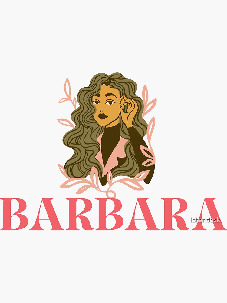 "Barbara Name Design" Sticker by Ishandeck | Redbubble