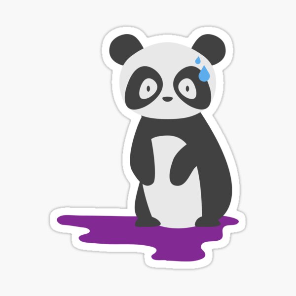 "cute animal friendly panda sticker - shocking panda" Sticker by ...
