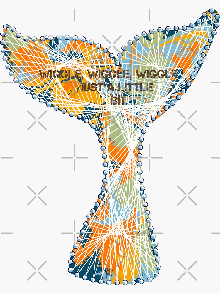 "Whale tail, string art, Wiggle, wiggle, wiggle" Sticker for Sale by ...
