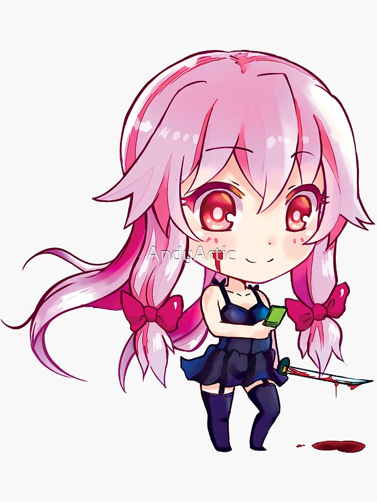 "Yuno Gasai" Sticker for Sale by AndyArtic | Redbubble