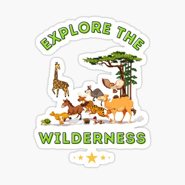 "Explore the wilderness" Sticker by NEWMAN100 | Redbubble