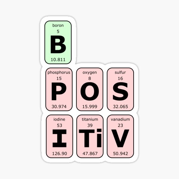 "Be Positive" Sticker for Sale by piedaydesigns | Redbubble