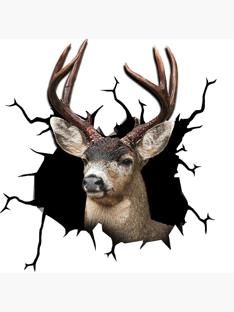 "Black-tailed Deer Crack Sticker Pack Be Cute Stickers Para Carros Pet ...