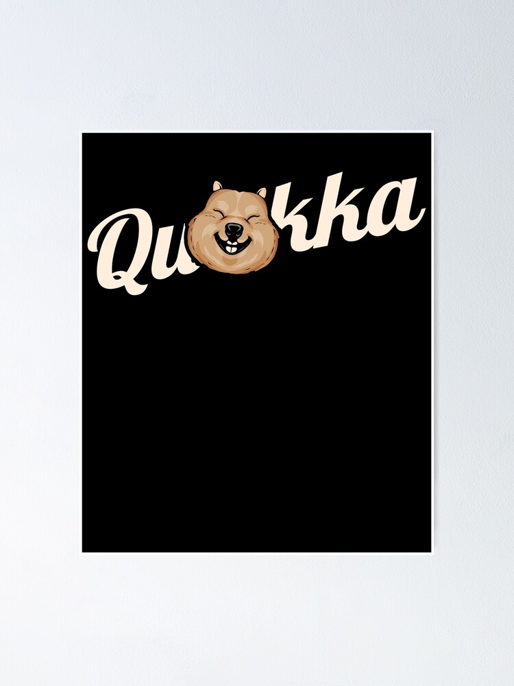 "Funny Quokka logo with a smiling Quokka" Poster by FamBleJS | Redbubble