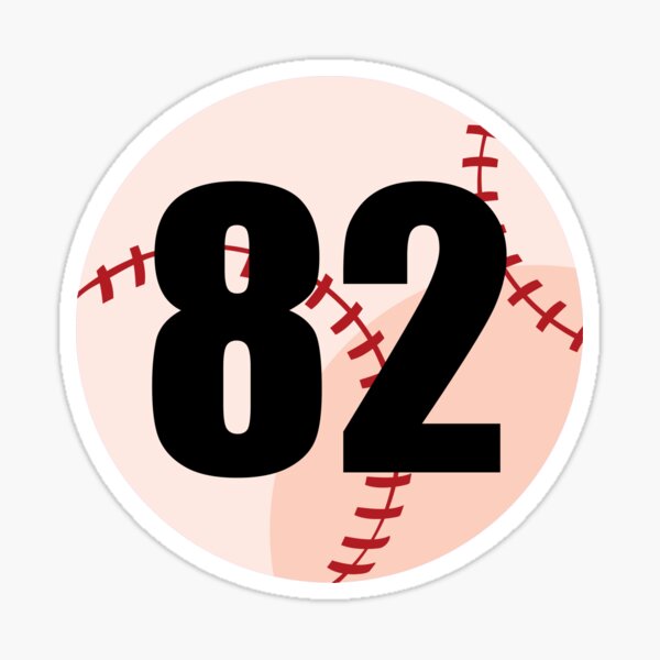 "number eighty two (82) baseball" Sticker by roartstreet | Redbubble