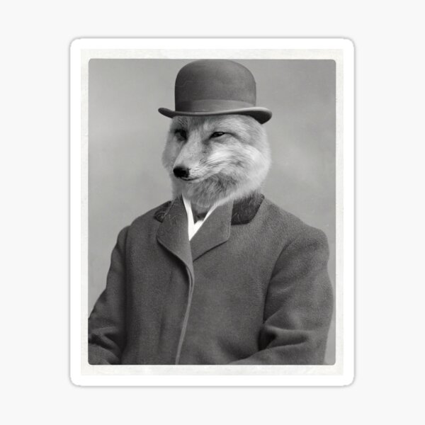 "HumAnimals - A Fox" Sticker by xisconde | Redbubble
