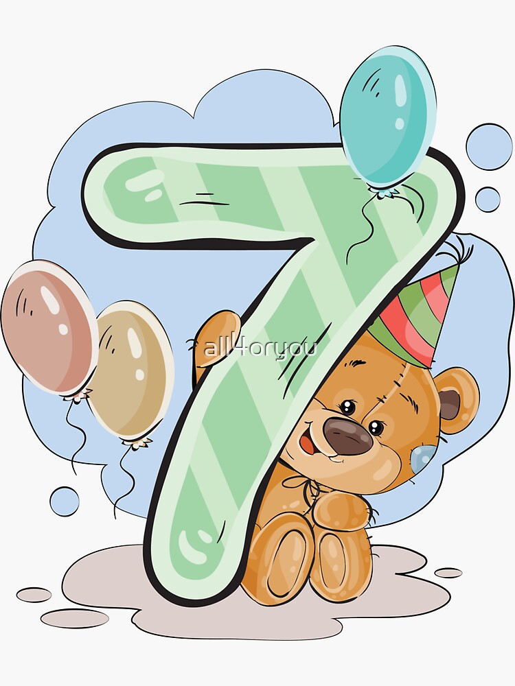 "happy birthday 7month" Sticker for Sale by all4oryou | Redbubble