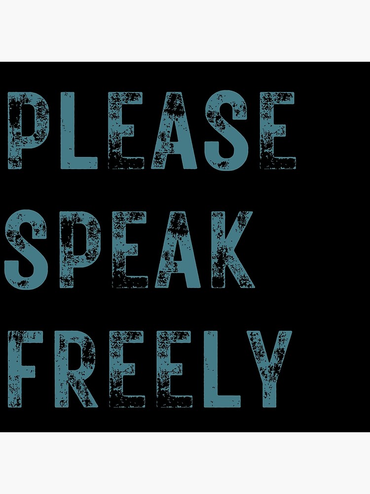 "Please Speak Freely, Sci-Fi, Bounty Hunter, Essential T-Shirt" Poster ...