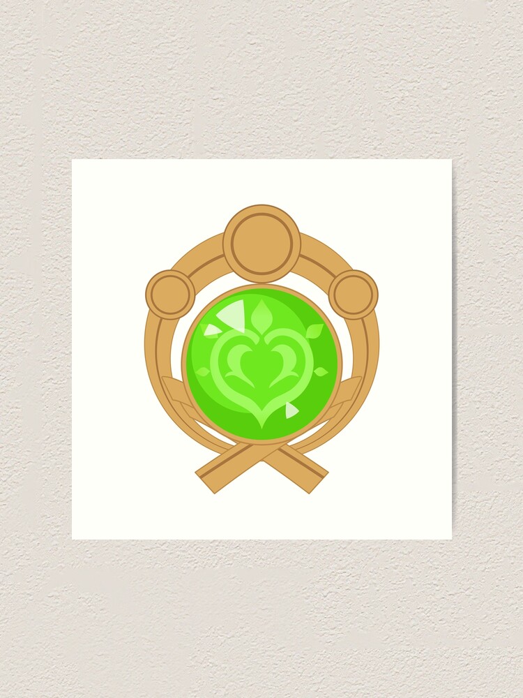 "Genshin Impact Inazuma Vision - Dendro" Art Print for Sale by ...