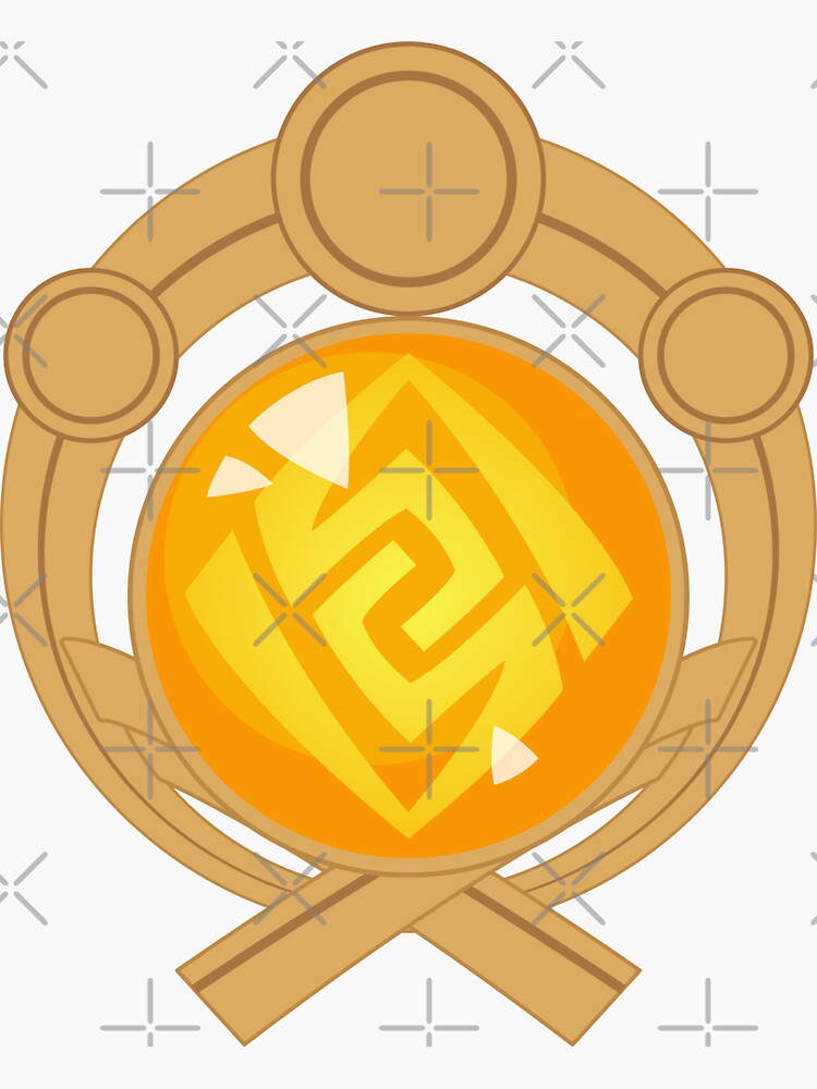 Pegatina «Genshin Impact Inazuma Vision - Geo» de GachaSlave | Redbubble