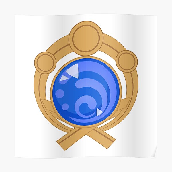 "Genshin Impact Inazuma Vision - Hydro" Poster by GachaSlave | Redbubble