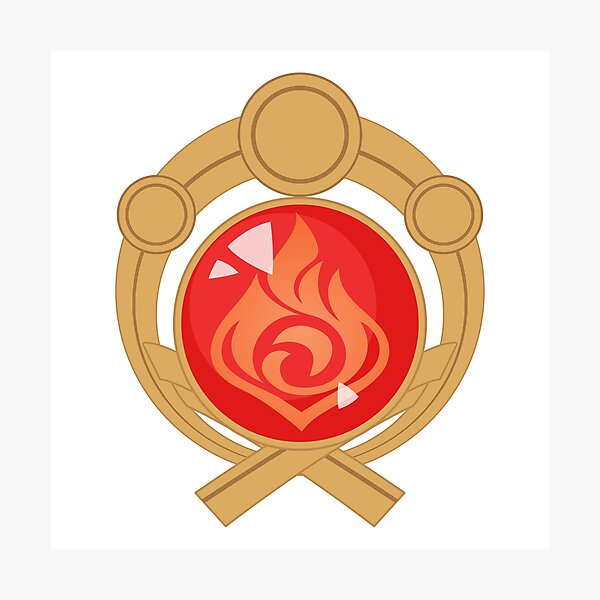 Lámina fotográfica «Genshin Impact Inazuma Vision - Pyro» de GachaSlave ...