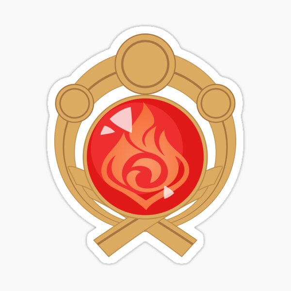 Pegatina «Genshin Impact Inazuma Vision - Pyro» de GachaSlave | Redbubble