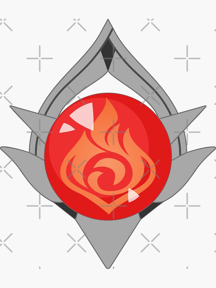 "Genshin Impact Snezhnaya Vision - Pyro" Sticker for Sale by GachaSlave ...