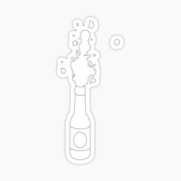 "Exuberant bottle" Sticker by DesignbyMAD | Redbubble