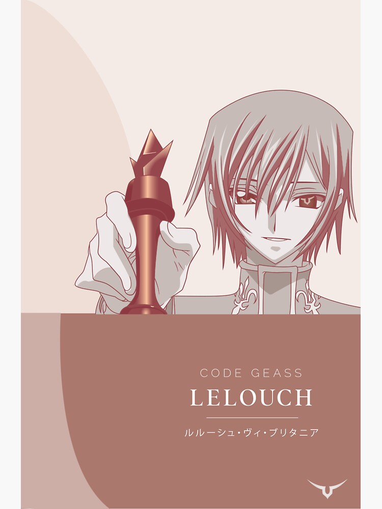 "Code Geass Lelouch" Sticker for Sale by soluastudio | Redbubble
