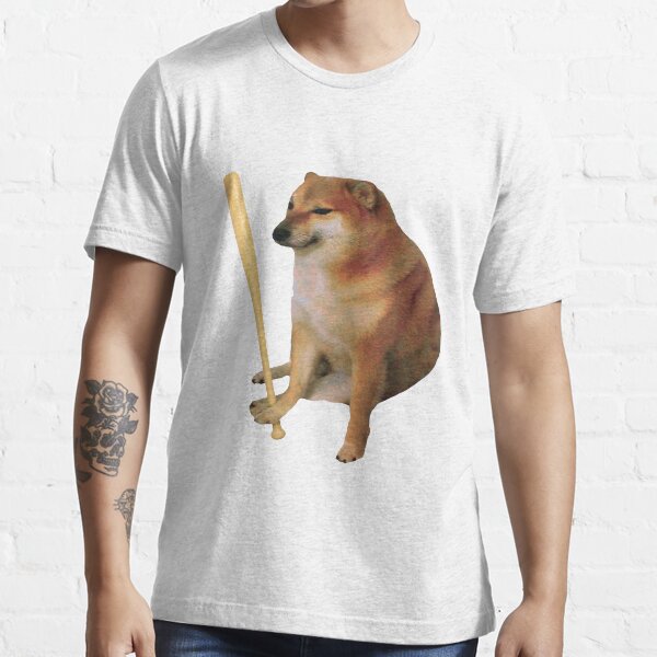 "cheems with bat" T-shirt for Sale by ProyectoPhoenic | Redbubble ...