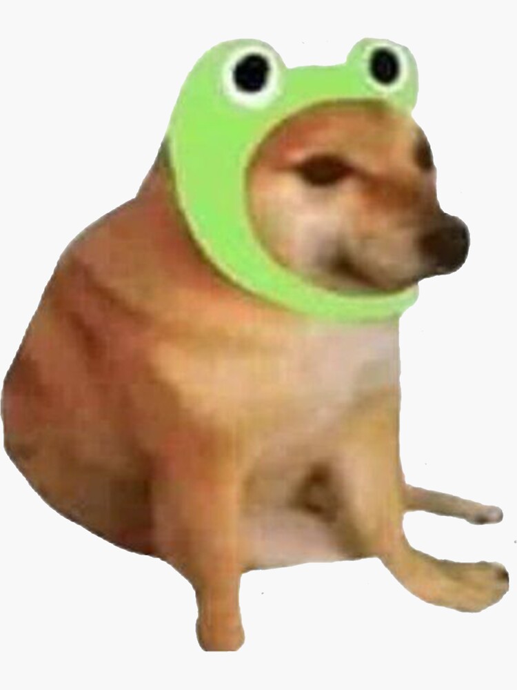 Pegatina «cheems con sombrero de sapito» de ProyectoPhoenic | Redbubble