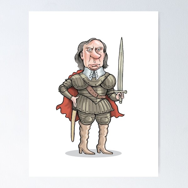 "Oliver Cromwell" Poster for Sale by MacKaycartoons | Redbubble