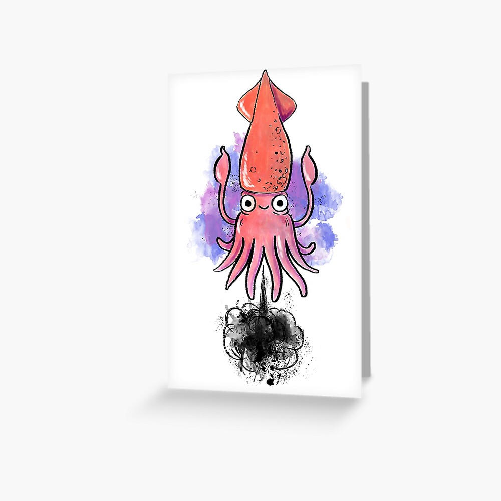 "SQUID INK" Greeting Card by caravantshirts | Redbubble