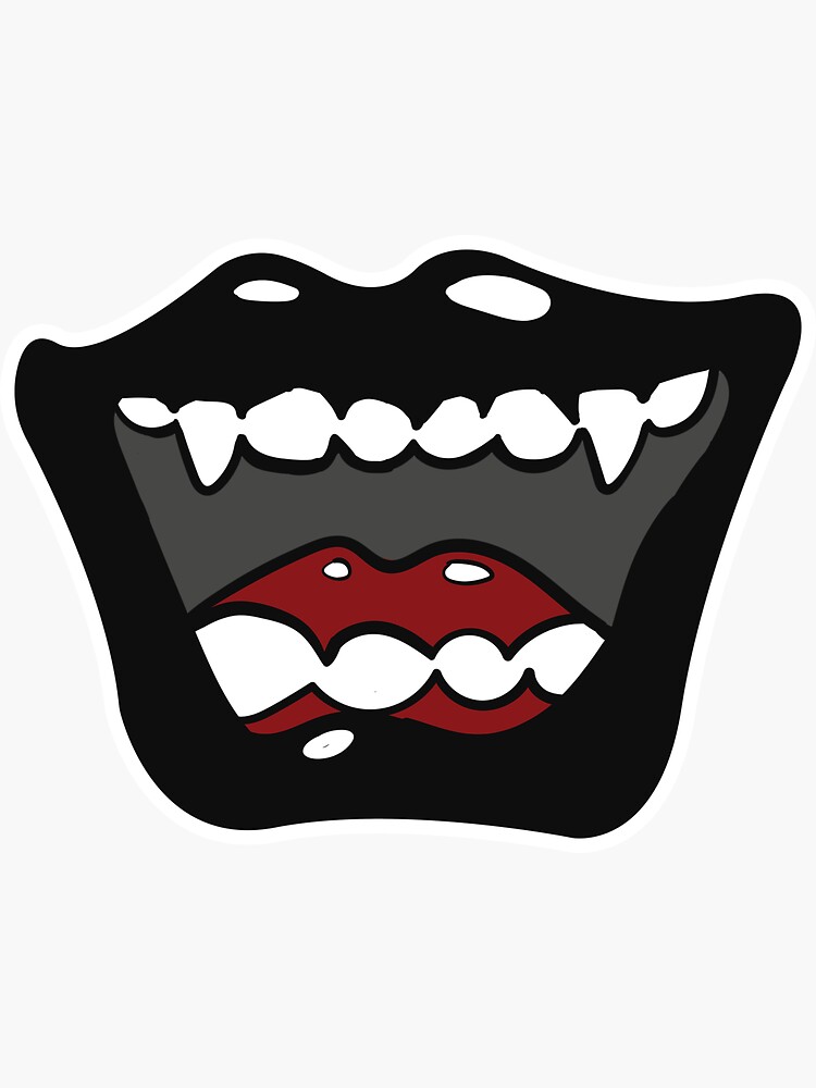 "vampire teef" Sticker for Sale by alexunderk | Redbubble